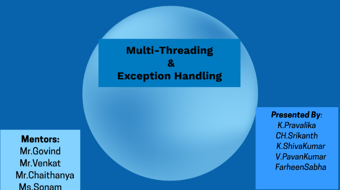 Multi-Threading & ExceptionHandling by Srikanth Chaganti on Prezi