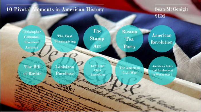 10 Pivotal Moments in American History by Sean McGonigle on Prezi