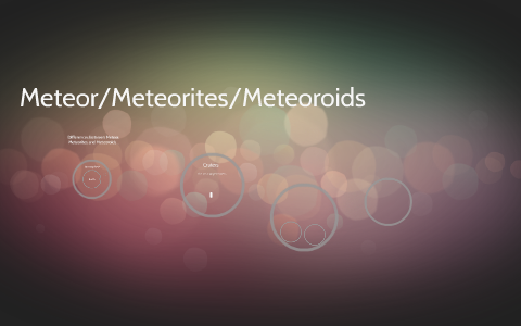 Meteor/Meteorites/Metoriods by Brinley McCully on Prezi