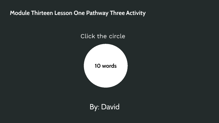 Module Thirteen Lesson One Pathway Three Activity by David Mclendon on ...
