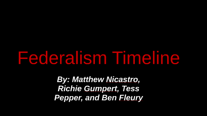Federalism Timeline by Matthew Nicastro on Prezi