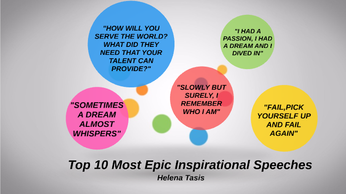 Top 10 Most Epic Inspirational Speeches by Helena Tasis on Prezi
