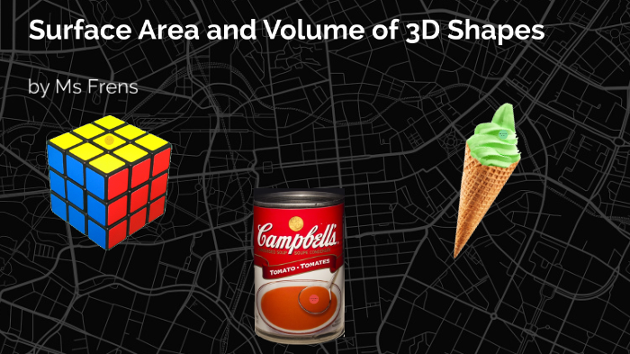Surface Area and Volume of 3D Shapes by Jackie Frens on Prezi