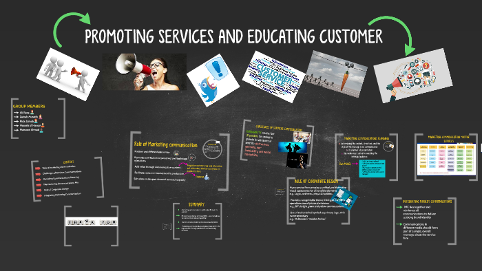 PROMOTING SERVICES AND EDUCATING CUSTOMER by Rida Shah on Prezi