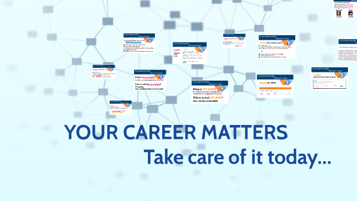 YOUR CAREER MATTERS Take care of it today… by Michaela Hrozová on Prezi