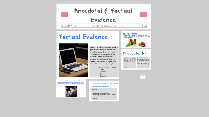 Anecdotal and Factual Evidence by Amanda Lara on Prezi