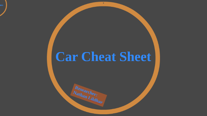Car Cheat Sheet by Nathan 8 on Prezi