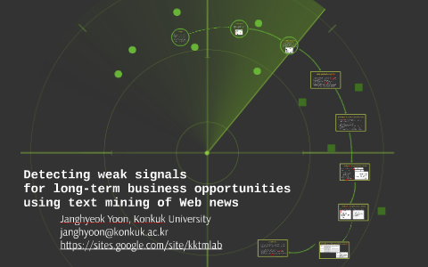 Detecting weak signals for business opportunities by Janghyeok Yoon on Prezi