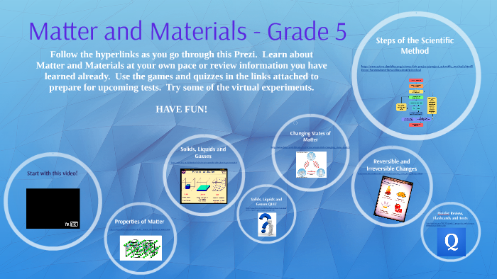 Matter and Materials - Grade 5 by Josie Nanfara-Grande on Prezi