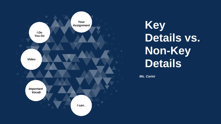 Main Idea/ Key Detail/ Non-Key Detail Review by Julie Carini on Prezi