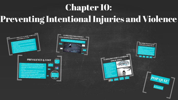 Chapter 10: Preventing Intentional Injuries and Violence by Jessie Wi ...