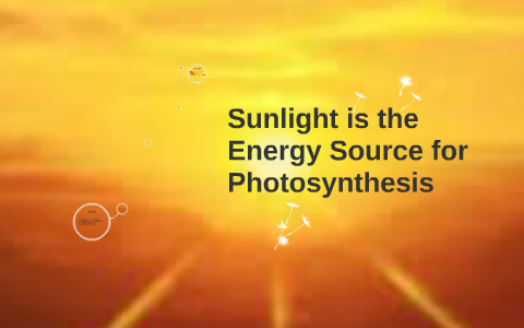 Sunlight is the Energy Source for Photosynthesis by Allysa Kerley on Prezi