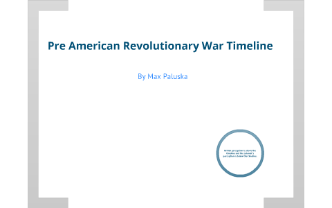 Pre Revolutionary War Timeline by Max Paluska on Prezi