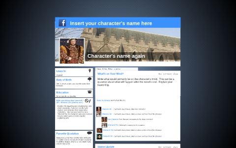 Facebook Character Template by Shannon Clark-Reed on Prezi