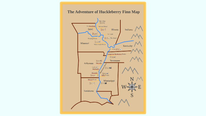 Huck Finn Map by Jessie Pugel