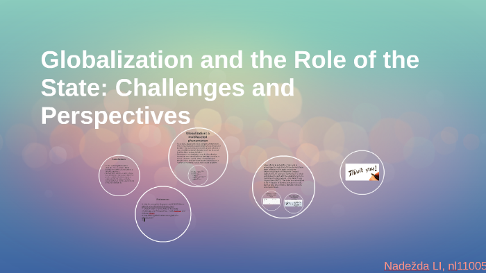 Globalization and the Role of the State: Challenges and Pers by Nadezda ...