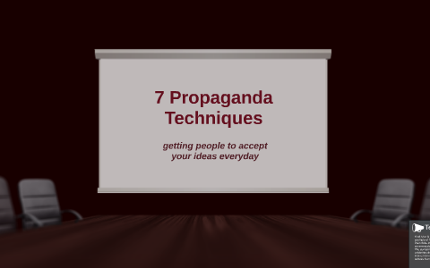 7 Propaganda Techniques by Maria Z on Prezi