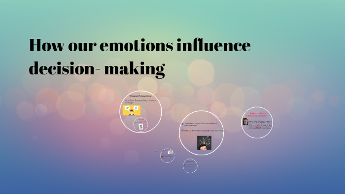 How our emotions influence decision- making by Daniela Piątek on Prezi