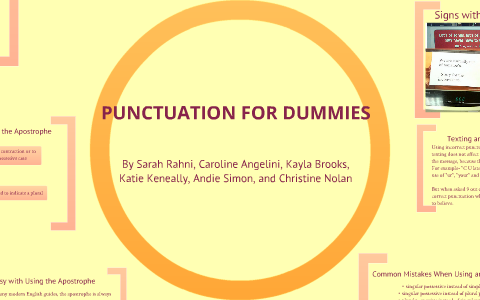 PUNCTUATION FOR DUMMIES by Sarah Rahni on Prezi