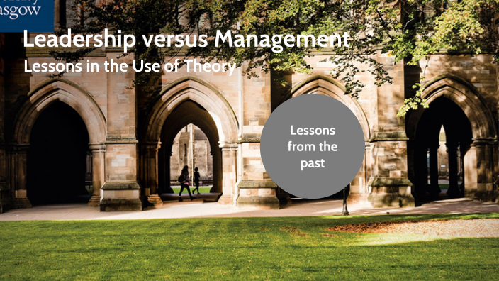 Leadership versus Management: Lessons in the Use of Theory by Matt ...