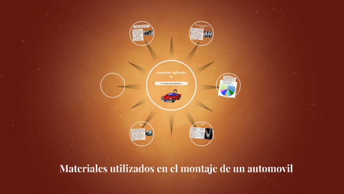 Materiales utilizados en el montaje de un automovil by gustavo eduardo ...