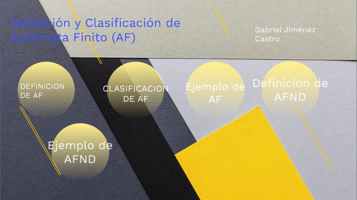 Definición y Clasificación de Autómata Finito (AF) by Gabriel Jimenez ...