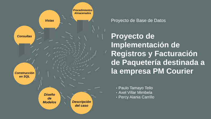 Proyecto Base de Datos by Paulo Tamayo Tello on Prezi