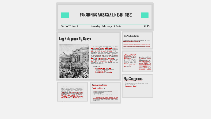 PANAHON NG PAGSASARILI (1946 - 1985) by Shanaiah Gono on Prezi