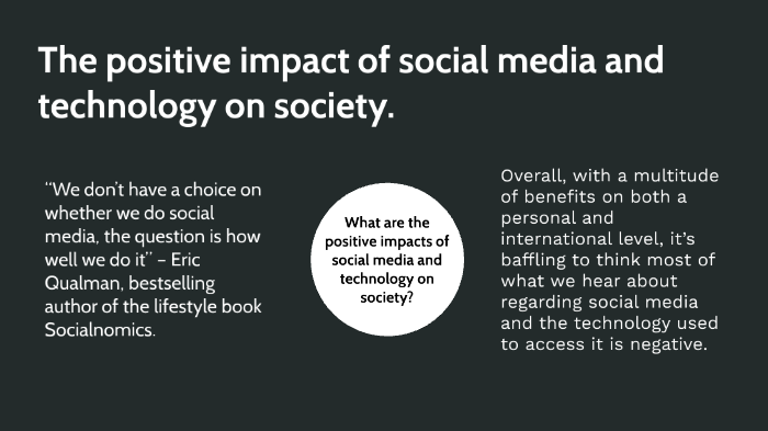 The positive impact of social media and technology on society. by Zihan ...