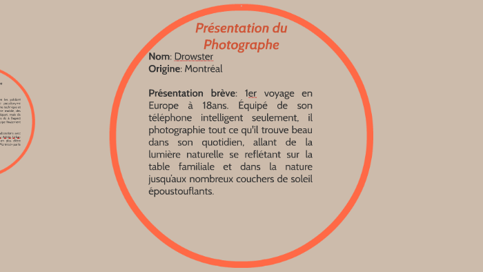 Présentation du Photographe by Melissa Croteau on Prezi