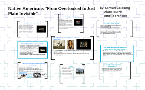 Native Americans: “From Overlooked to Just Plain Invisible” by alana burris