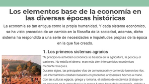 los elementos base de la economía en las diversas épocas históricas by ...
