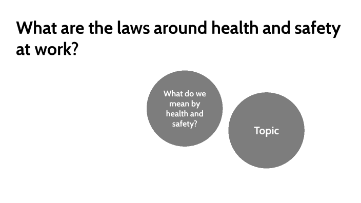 What are the laws around health and safety at work? by carlos mutton on ...