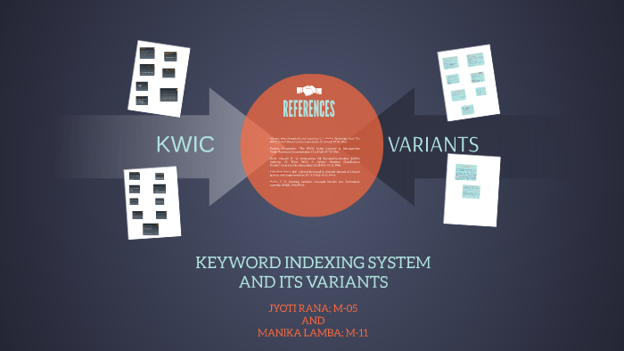 KWIC AND ITS VARIANTS by manika lamba on Prezi