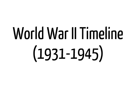 World War II Timeline (1931-1945) by Devin Darcy on Prezi