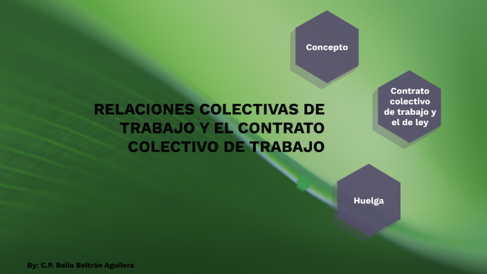 RELACIONES COLECTIVAS DE TRABAJO Y EL CONTRATO COLECTIVO DE TRABAJO by Belia Beltrán Aguilera on ...