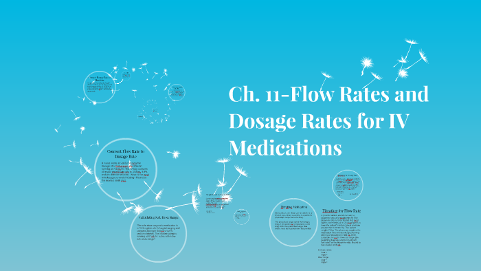 Ch. 11-Flow Rates and Dosage Rates for IV Medications by Jennifer ...
