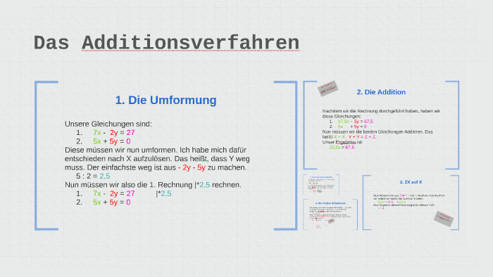 Das Additionsverfahren by Falk Drieschner on Prezi