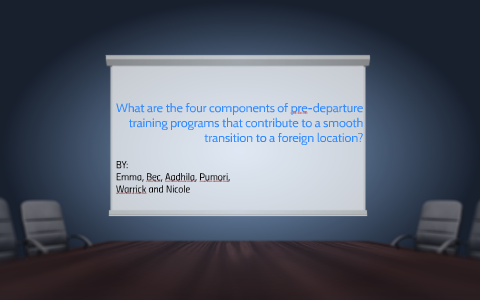 What are the four components of pre-departure training progr by Nicole ...
