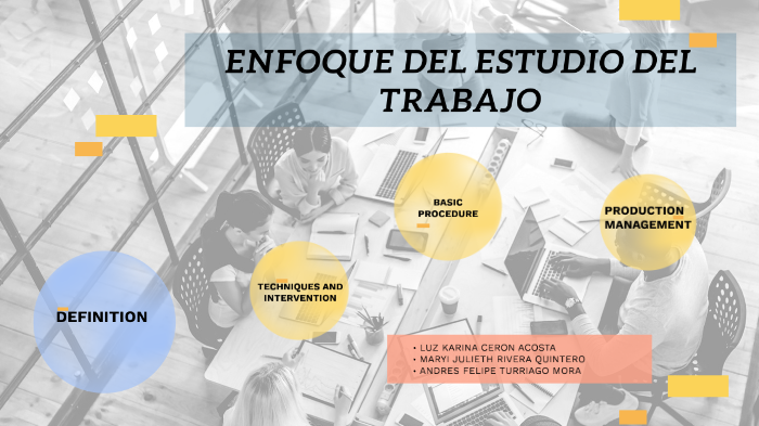 ENFOQUE DEL ESTUDIO DEL TRABAJO by PRESENTATION KA on Prezi
