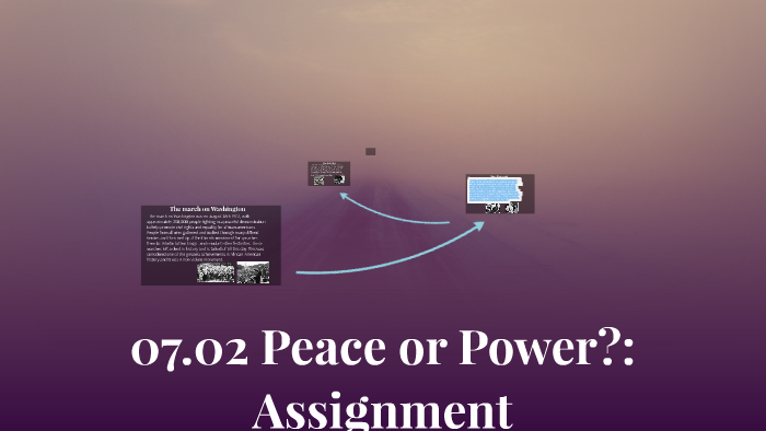 07.02 Peace or Power?: Assignment by alicia smith on Prezi