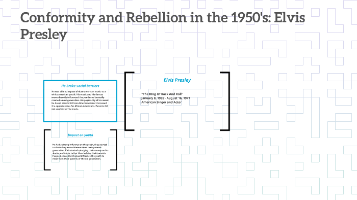 Conformity and Rebellion in the 1950: Elvis Presley by robert poptile ...