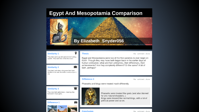 Egypt And Mesopotamia Comparison by Elizabeth Snyder on Prezi