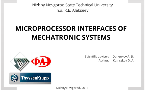 Microprocessor intarfaces of mechatronic systems by Trevor Fox