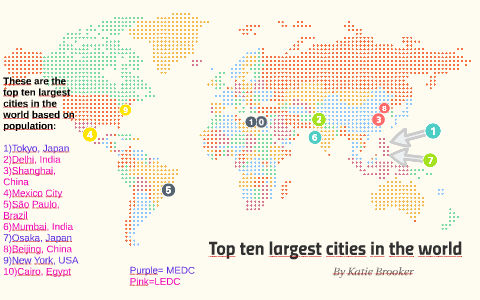 Top ten largest cities in the world by Katie Brooker on Prezi