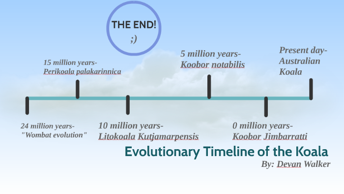 Evolutionary Timeline of the Koala by Devan Walker on Prezi