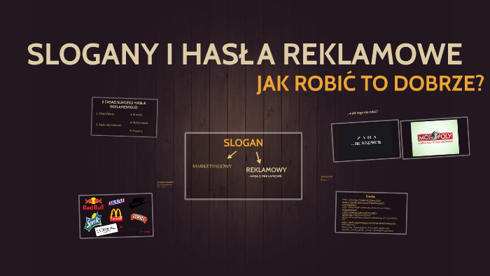 SLOGANY I HASŁA REKLAMOWE by Natalia Lademann on Prezi