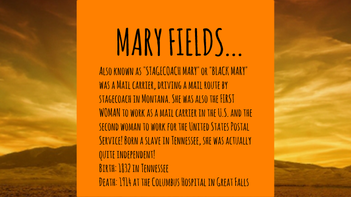 Black Female Stagecoach Driver