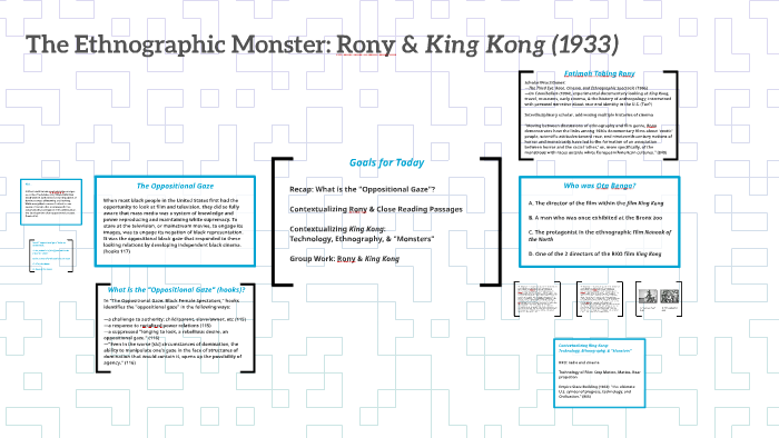 The Ethnographic Monster: Rony & King Kong (1933) by Priscilla Ovalle ...
