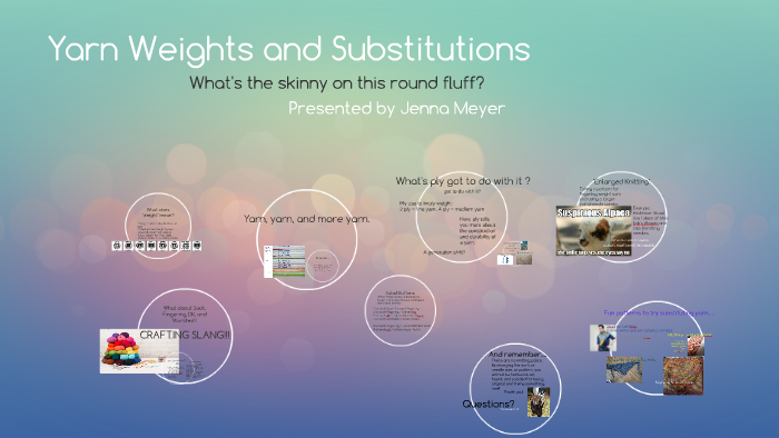 Yarn Weights and Substitutions by Jenna Meyer